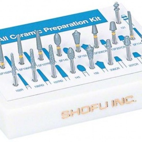 Ceramic Restoration Carving Kit (17 Diamond Burs.) - SHOFU