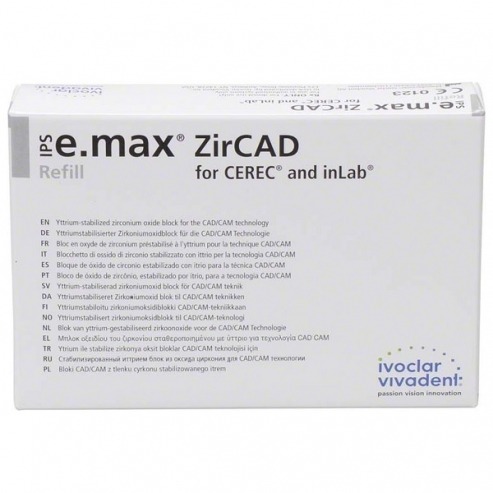 IPS e.max ZirCAD MT Multi: Blocks for CEREC/inLab (3 pcs) - IVOCLAR ...