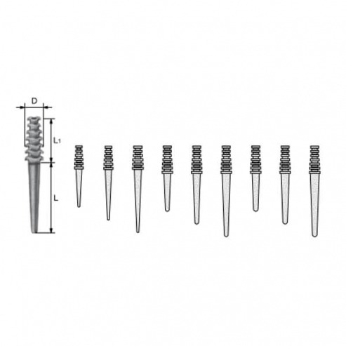 Titanium Posts for Tooth Reconstruction (10 pcs) - KOMET