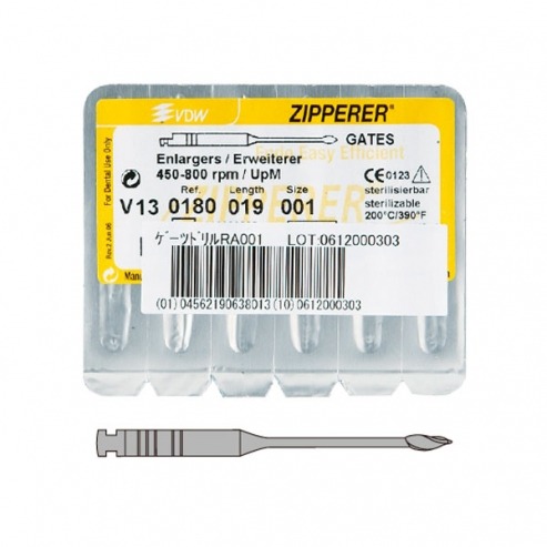 PEESO Endodontic Burs - Zipperer 19mm Spreader. CA (6pcs) - vdw-zipperer