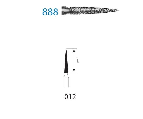 Burs 888.314 Diamond Flame FG (5 pcs) - KOMET