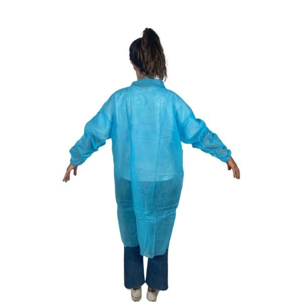 Disposable Polypropylene Gown Blue Size XL - VARIOUS