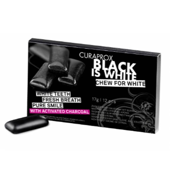 Curaprox Black is White: Chewing gum (12 pcs) - CURAPROX