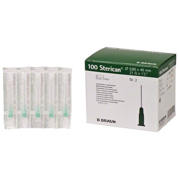 Sterican: Green Standard Cannulas G21 (100 units) - B.Braun