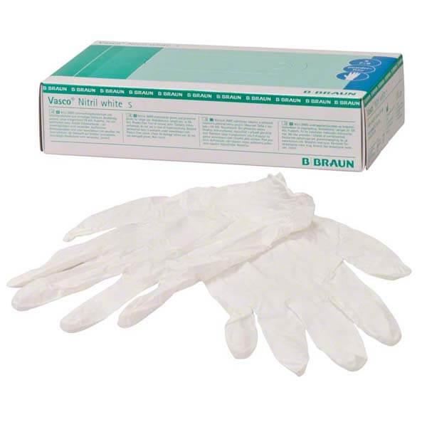 Vasco Nitril White: Nitrile Gloves (100 pcs) - B.Braun
