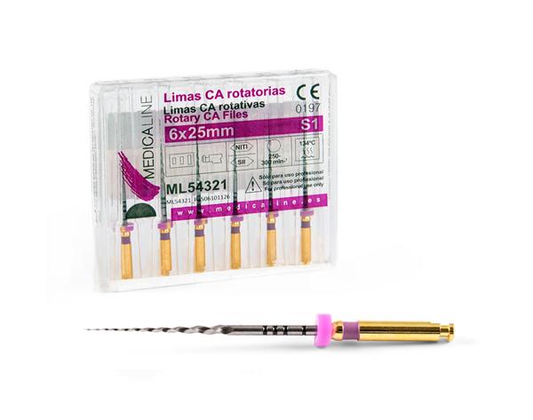 Ca 25 mm Rotary files (6 pcs) - MEDICALINE