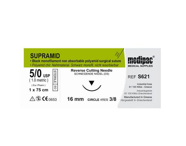 SUPRAMID Sutures 75cm 3/8circ 16mm - MEDIPAC