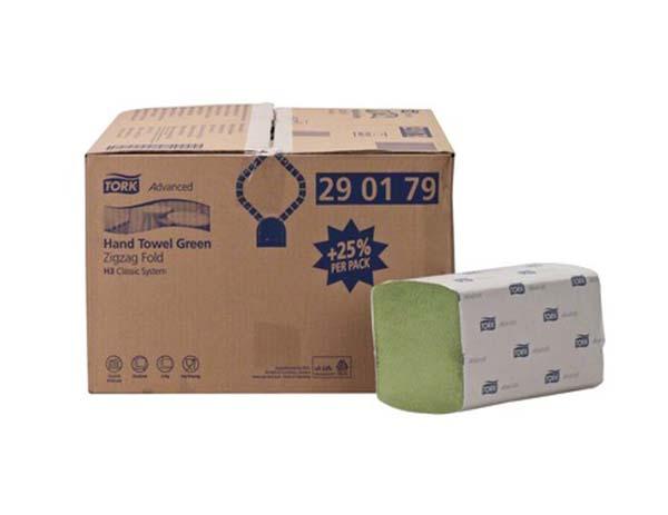 Tork® - Green zigzag towels (3.750 pcs) - ESSITY