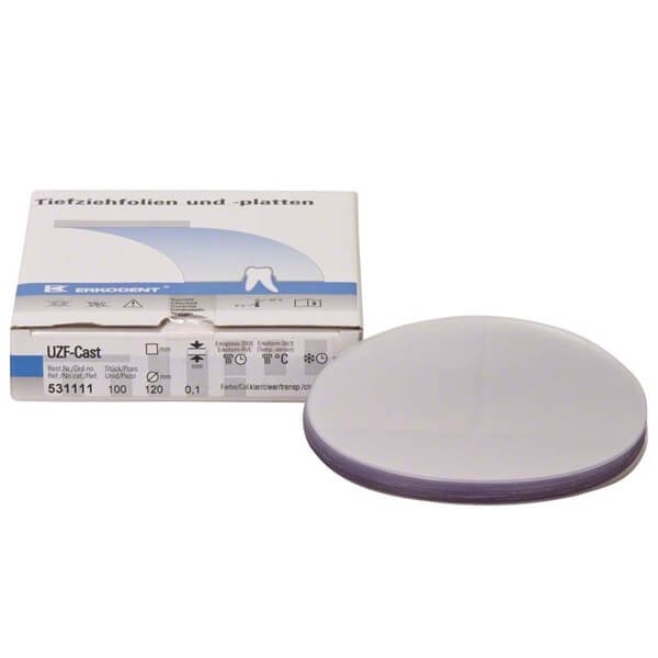 UZF-Cast: Transparent Compensator Sheets (100 pcs) - ERKODENT