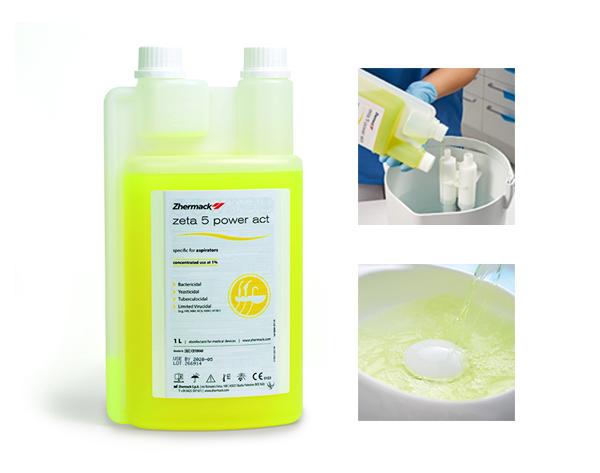 Zeta 5 Power Act: suction system disinfectant (1 L) - ZHERMACK