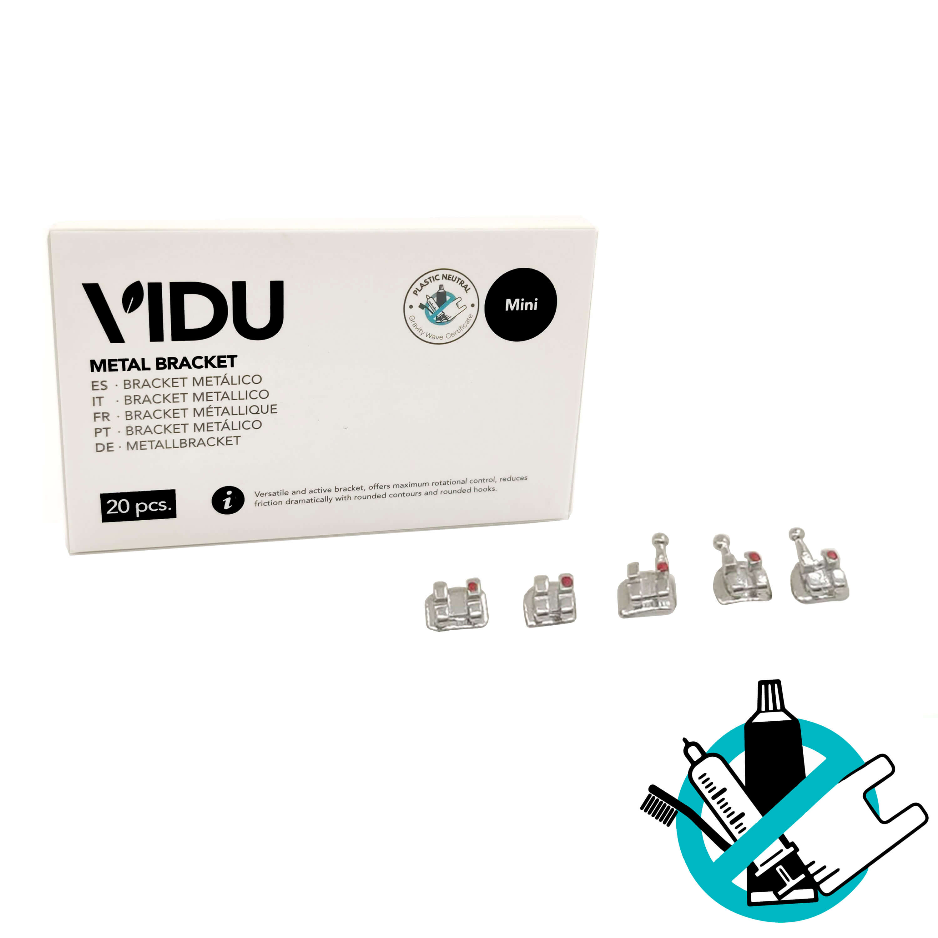 Kit Brackets Metálicos Roth (20 uds) Clarben - Dentaltix