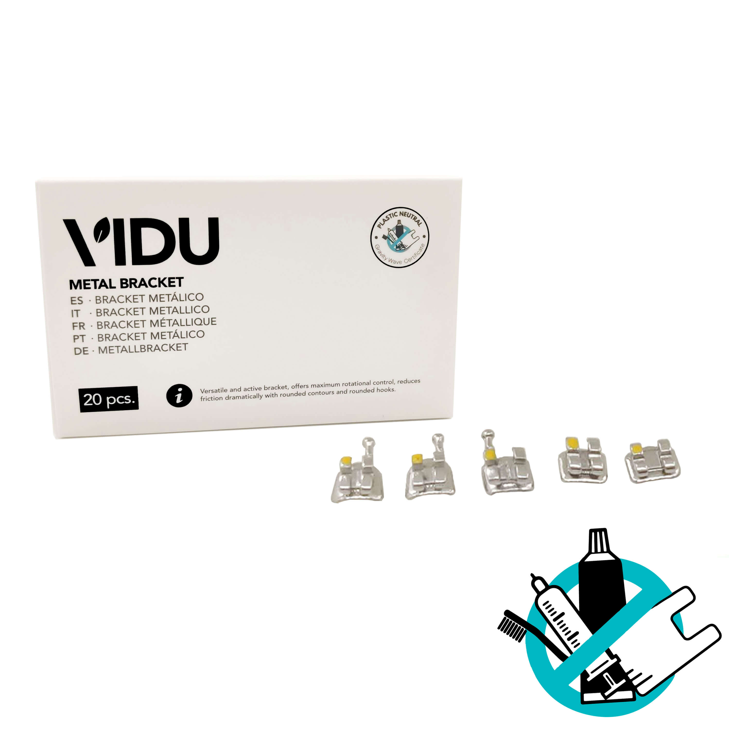 Mini Brackets Metálico Celu Series - ROTH y MBT (Kit 20 uds) SKS DENTAL ...