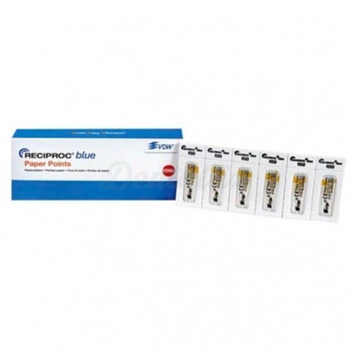 Puntas de Papel Reciproc Blue R25-R40-R50 (180ud) vdw-zipperer - Dentaltix