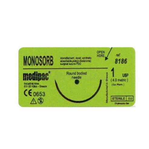 Monosorb: Suturas 3/8 circ de 45cm (24 uds) MEDIPAC - Dentaltix