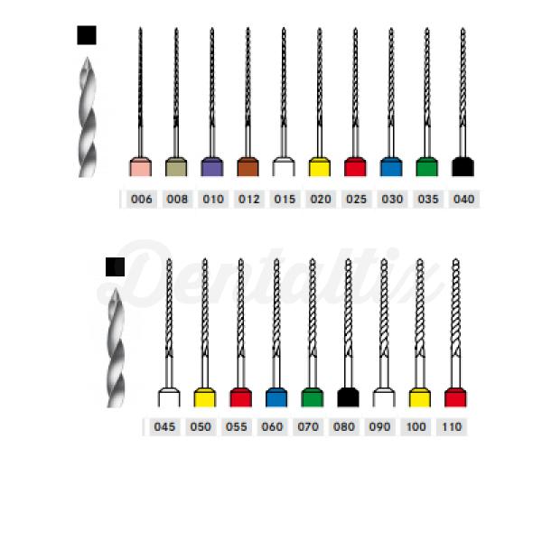 Limas K de Acero Inoxidable Estériles (6 uds) KOMET - Dentaltix