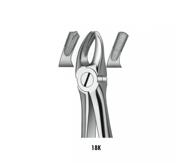 Davier dentaire enfant molaire supérieure gauche 18K - CARL MARTIN