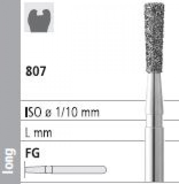 Fraises diamantées 807 - Conique inversée large FG (6u.) - INTENSIV
