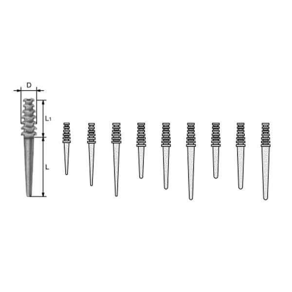 Tenons en titane pour la reconstruction des dents (10 unités) - KOMET