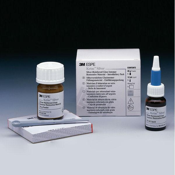 Ketac Silver : intro kit ciment verre ionomère avec argent (25 g x 12 ...