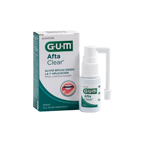 Gum AftaClear: Spray per afte e lesioni della bocca (15 ml) - SUNSTAR