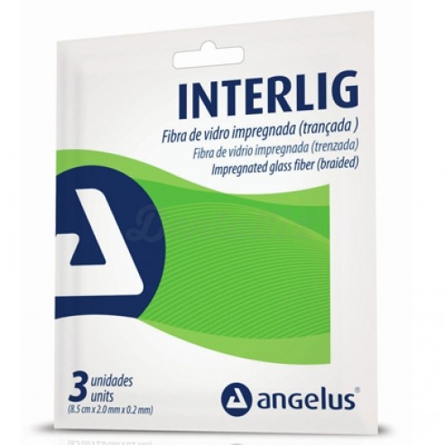 INTERLIG - FIBRA DE VIDRO TRANÇADO (3x8,5cm.) ANGELUS - Dentaltix