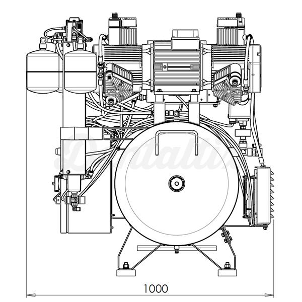 AC 1800: Compressor com 3 cabeças de 6 cilindros CATTANI - Dentaltix