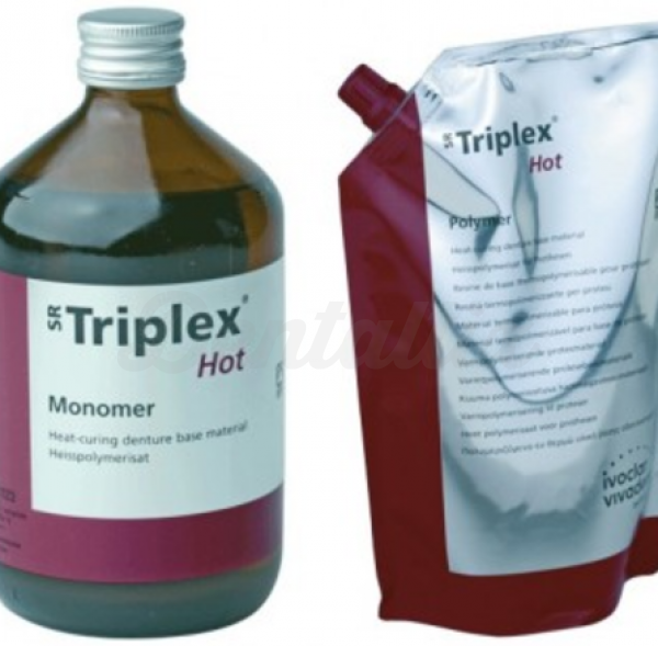 Triplex Hot: Kit de Resina (1 kg Polímero + 500 ml Monómero) IVOCLAR ...
